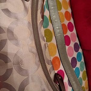 Coach | Bags | Authentic Large Gray Signature Bag Strap | Poshmark
